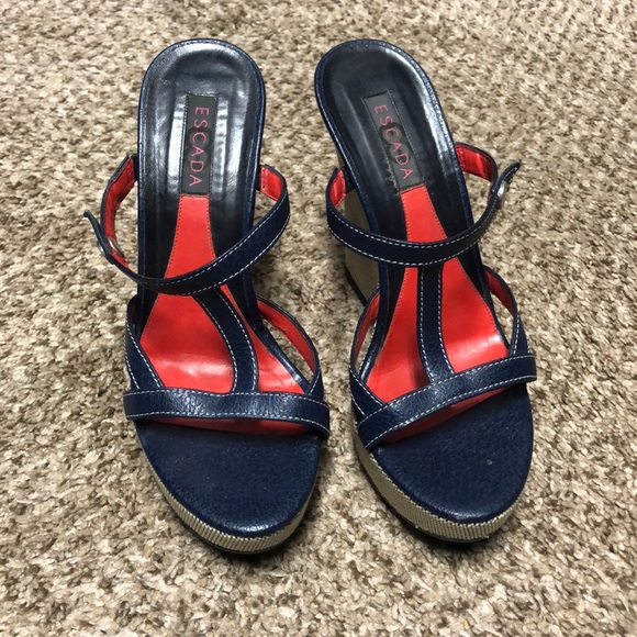 Escada | Shoes | Escada Wedge Sandals | Poshmark